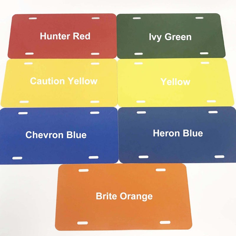 Blue and Yellow License Plate - Etsy