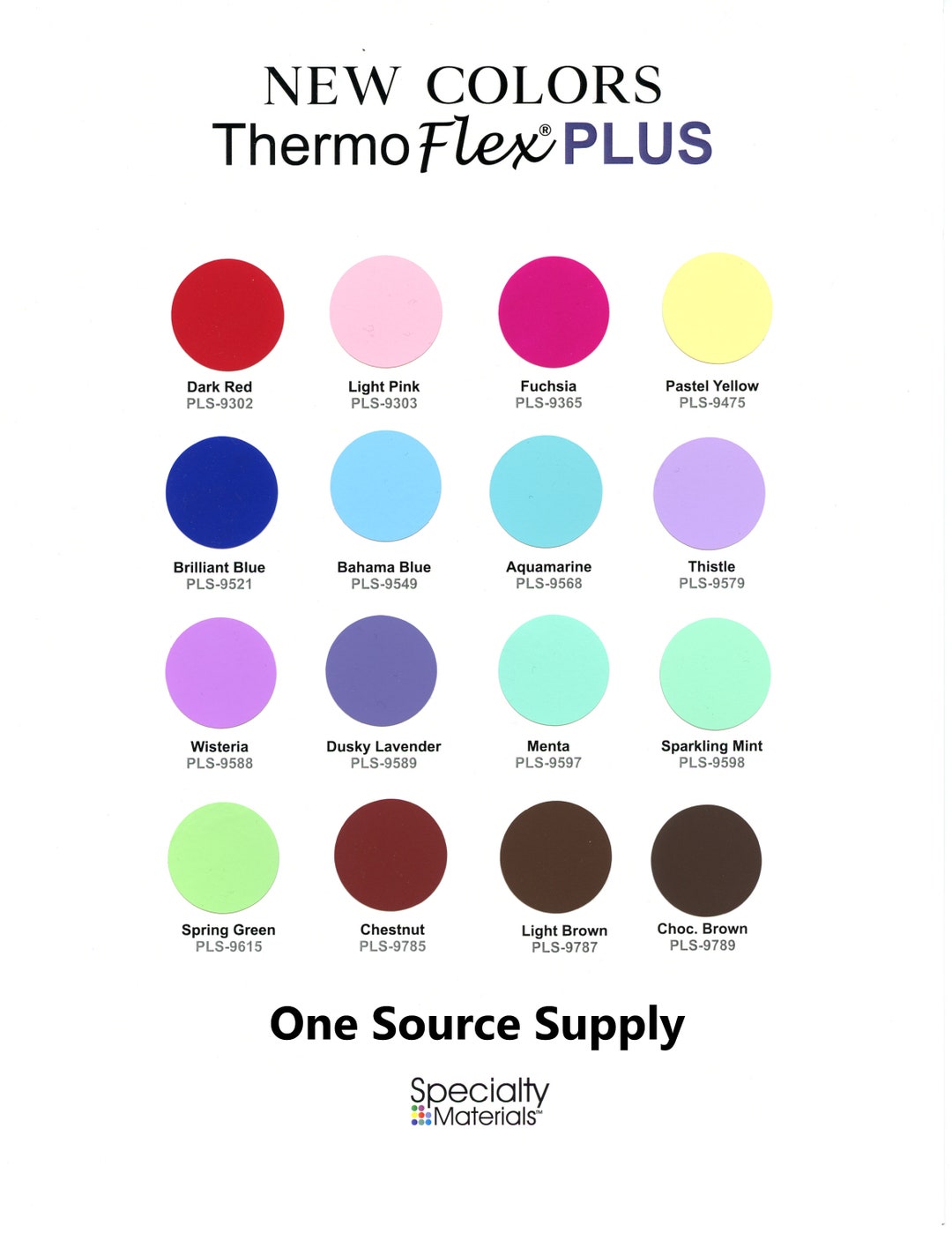 12"x 12" / 1-sheet / NEWEST COLORS Thermoflex Plus - Heat Transfer ...
