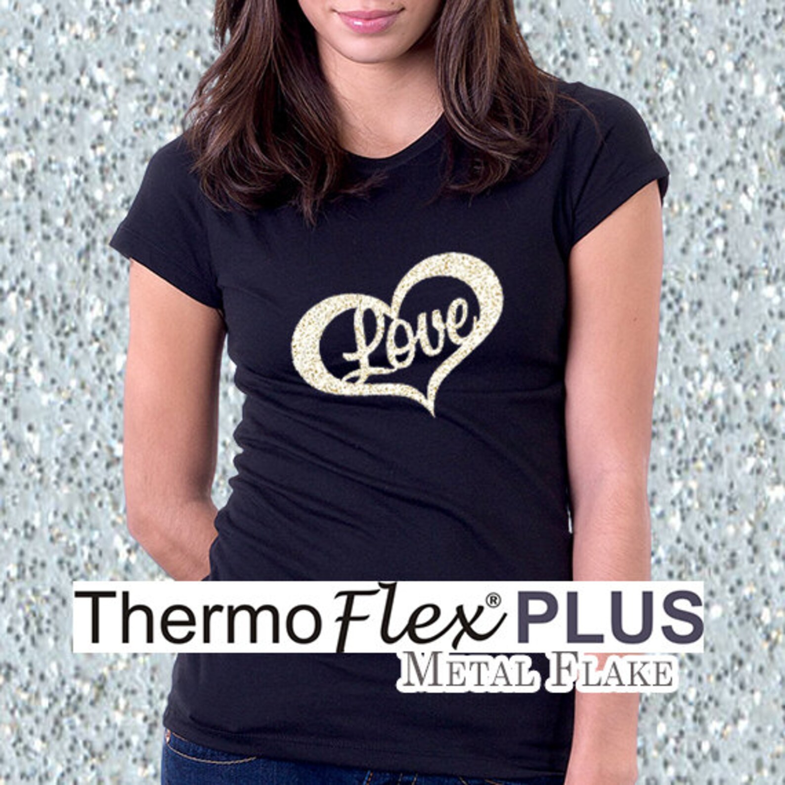 15"x 5-yd / Continuous / Thermoflex Plus METAL FLAKE - Heat Transfer ...