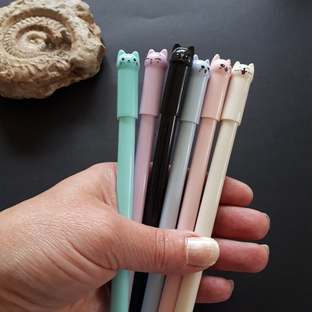 Cute Cat Gel Pens for Party Bag Fillers Bundles of 3pc 6pc - Etsy