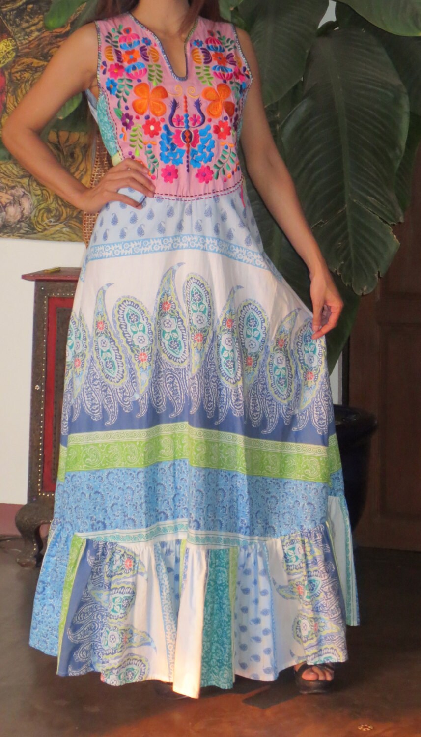 Embroidery Boho WEDDING Angel Gypsy Long Maxi Hippy Dress - Etsy