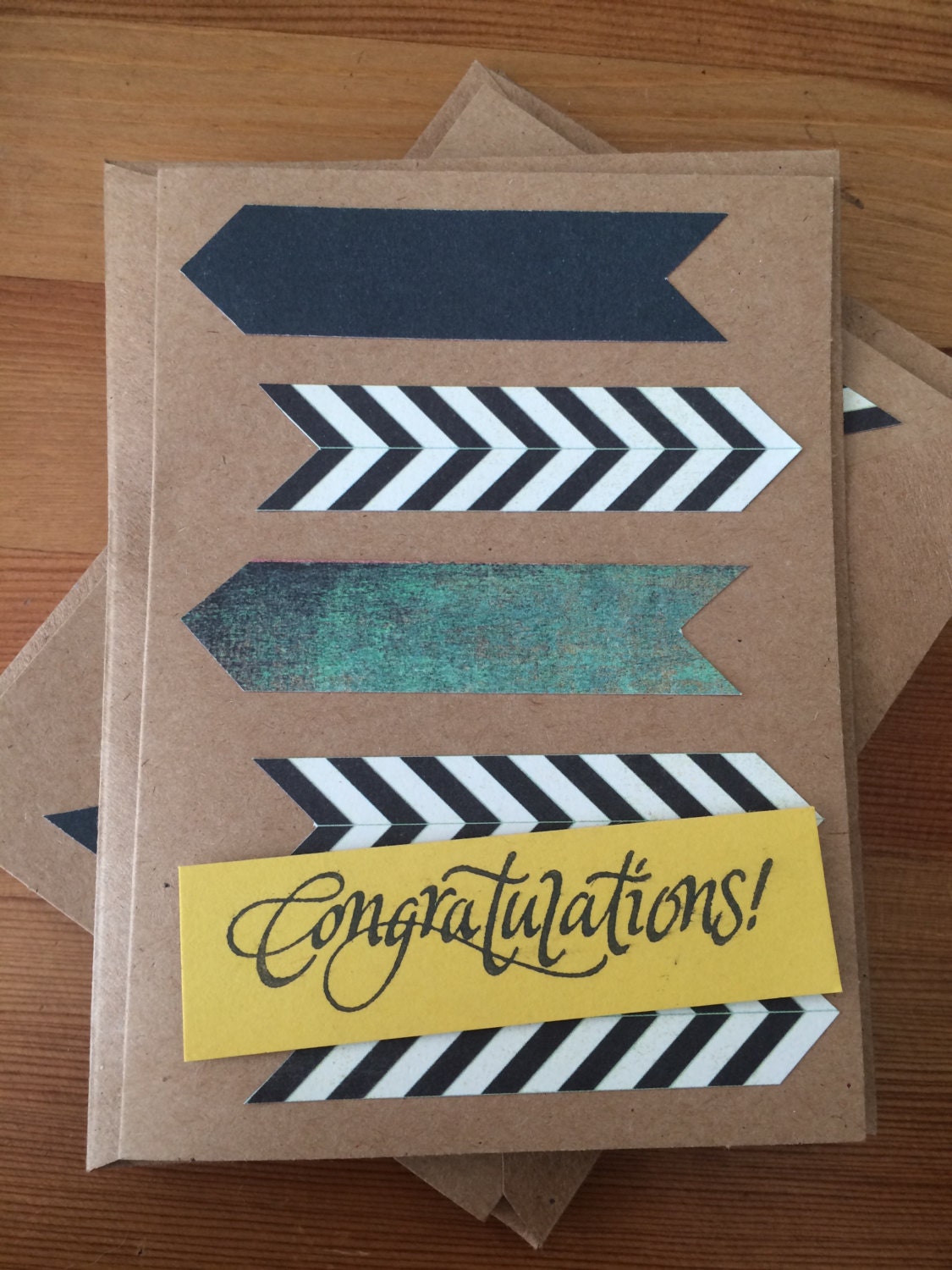 Congratulations Cards. Handmade Cards. Patterned Paper Cards. Arrow ...