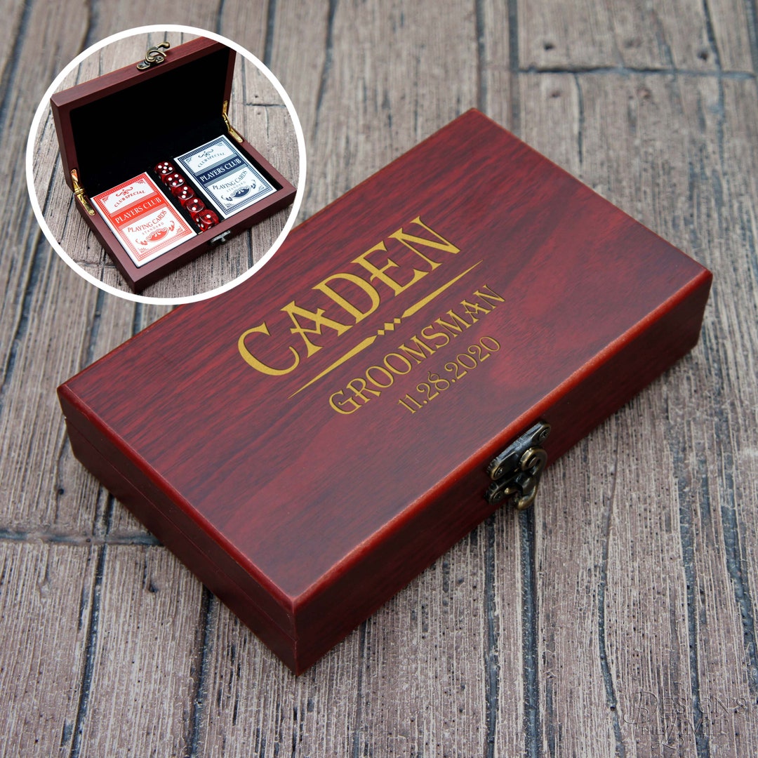 Personalized Card & Dice Set With Engraved Case. Choose From Our Custom ...