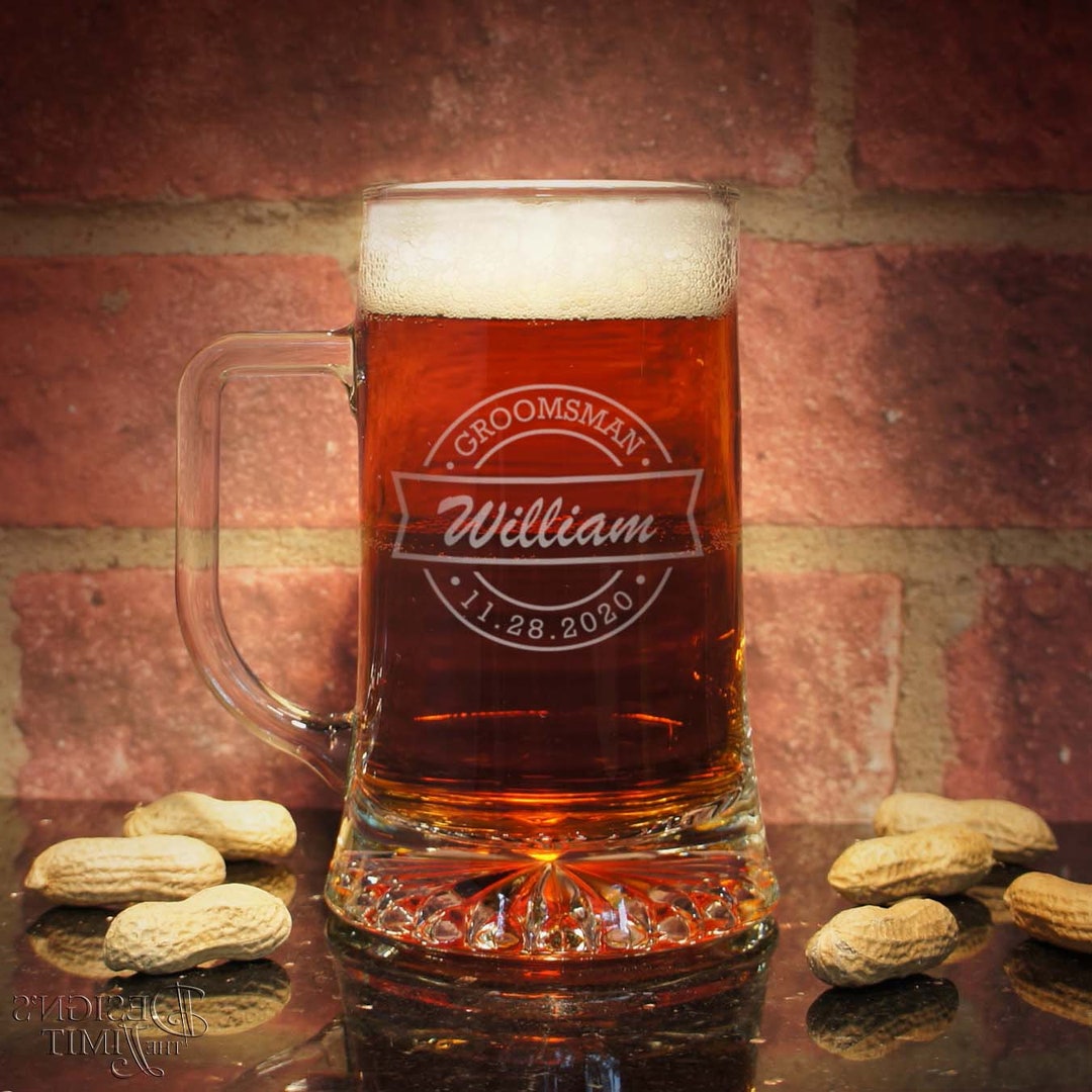 Personalized Beer Mugs Engraved With Wedding Party Design Options ...