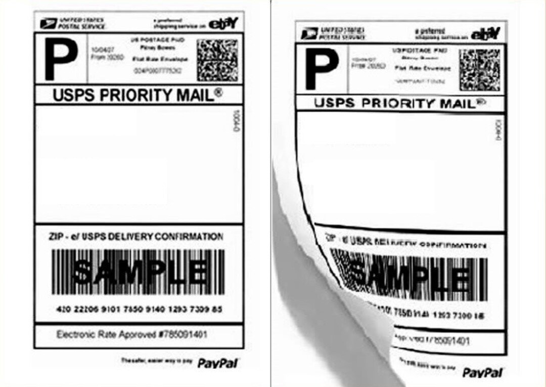 200 Shipping Labels 100 Sheets 5.5x8.5 Inch for Your Shop - Fedex UPS ...