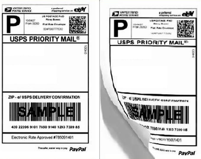 200 Shipping Labels 100 Sheets 5.5x8.5 Inch for Your Shop - Fedex UPS ...