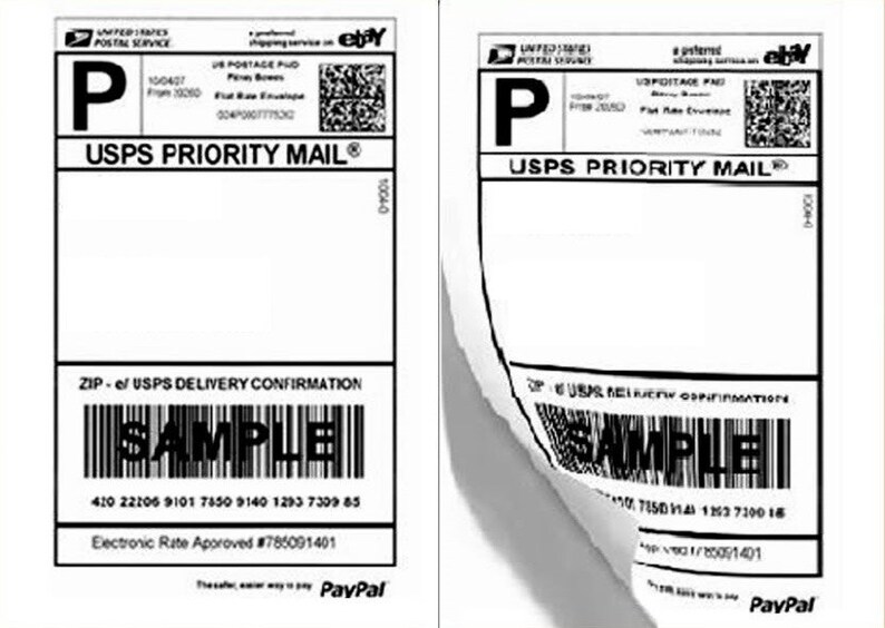 200 Shipping Labels 100 Sheets 5.5x8.5 Inch for Your Shop Fedex UPS ...