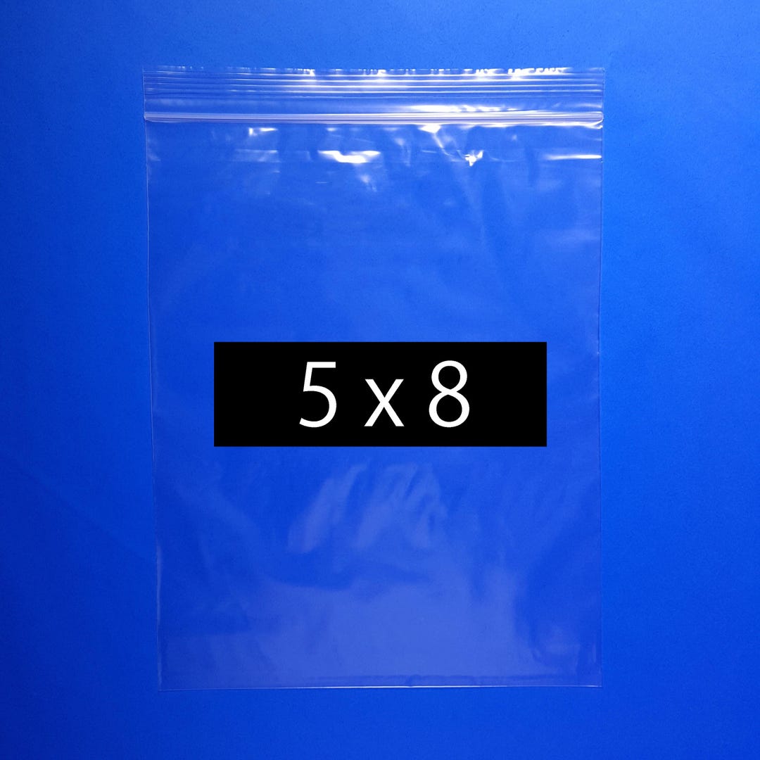 100 5x8 Inch Zipper Bag Recloseable Plastic Bag Reuseable - Etsy