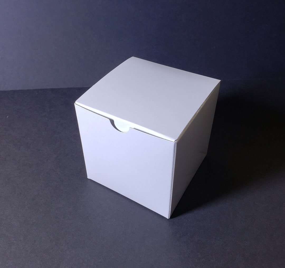 10 4x4x2 Inch Glossy White Gift Box Tuck Top - Etsy