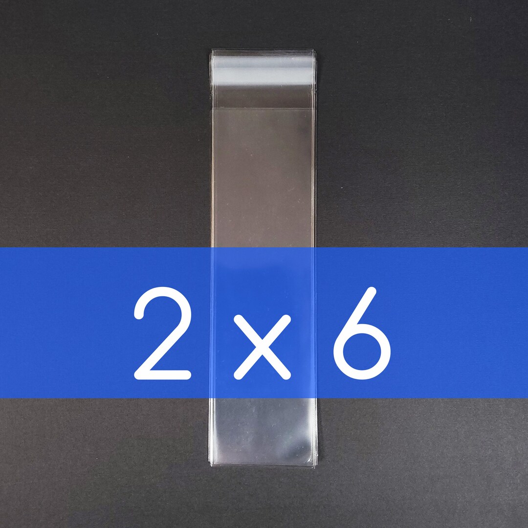 200 Clear Poly Cello Bag 2x6 Inch Self Sealable OPP Product Bag Acid ...