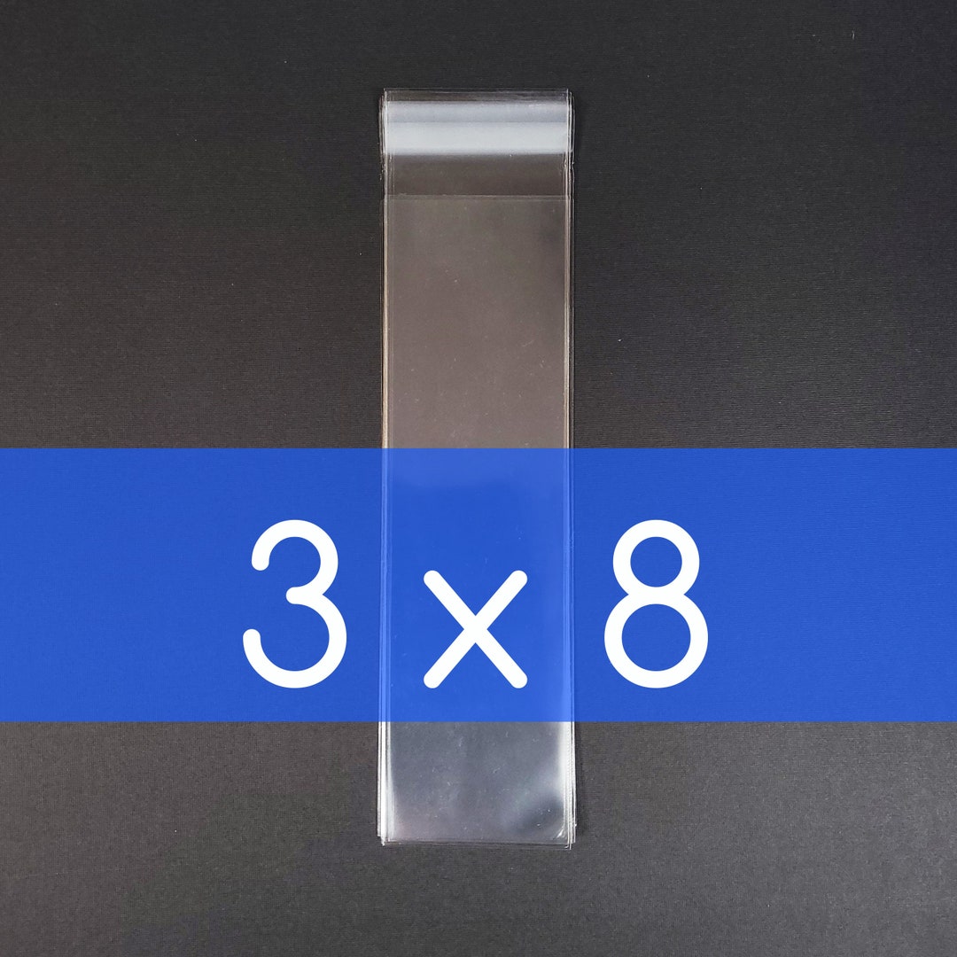 100 Clear Poly Cello Bag 3x8 Inch Self Sealable OPP Product Bag Acid ...