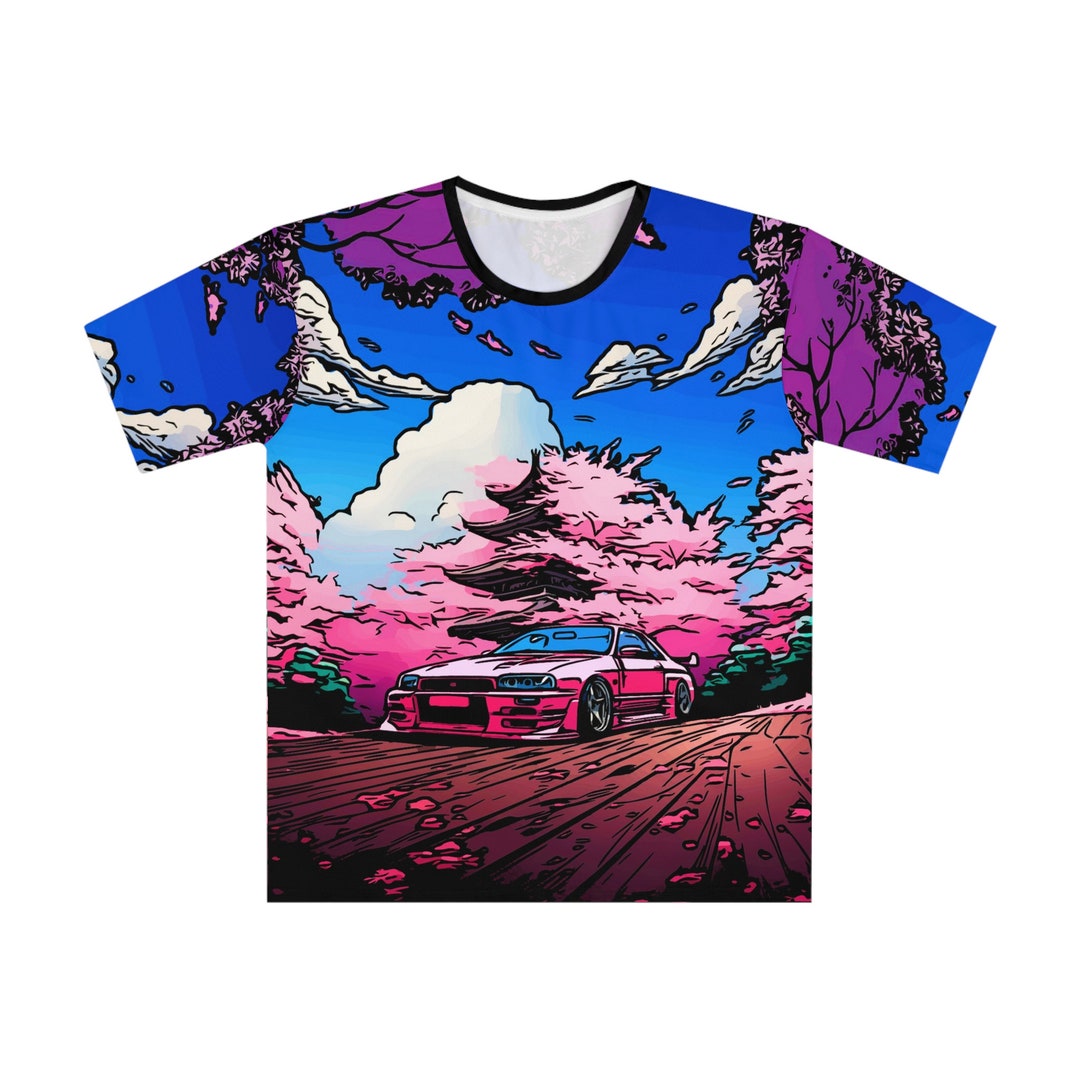Retro Racing Car T-shirt Vibrant Drift Car in Scenic - Etsy