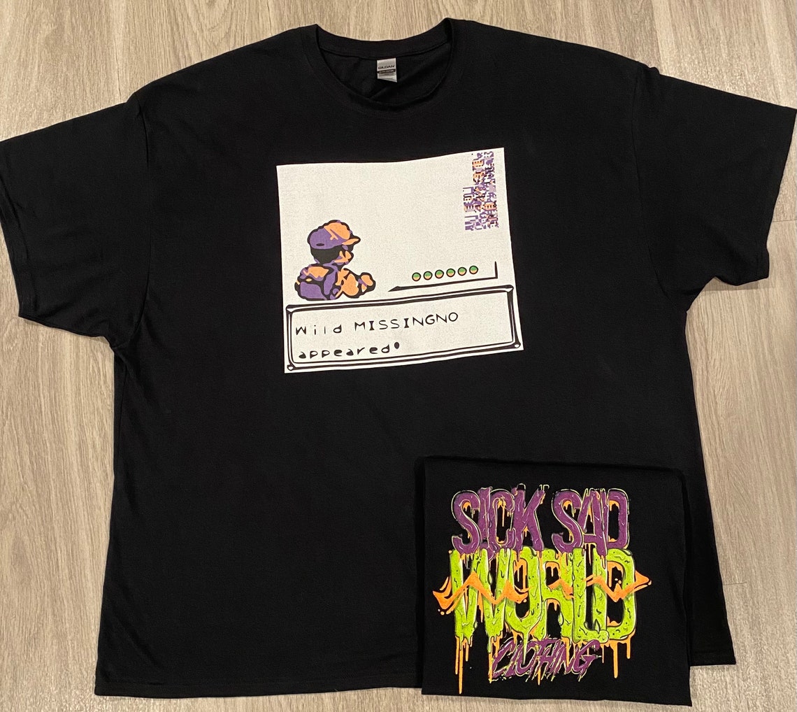 Wild MISSINGNO appeared Pokemon gameboy screen shot T-shirt | Etsy
