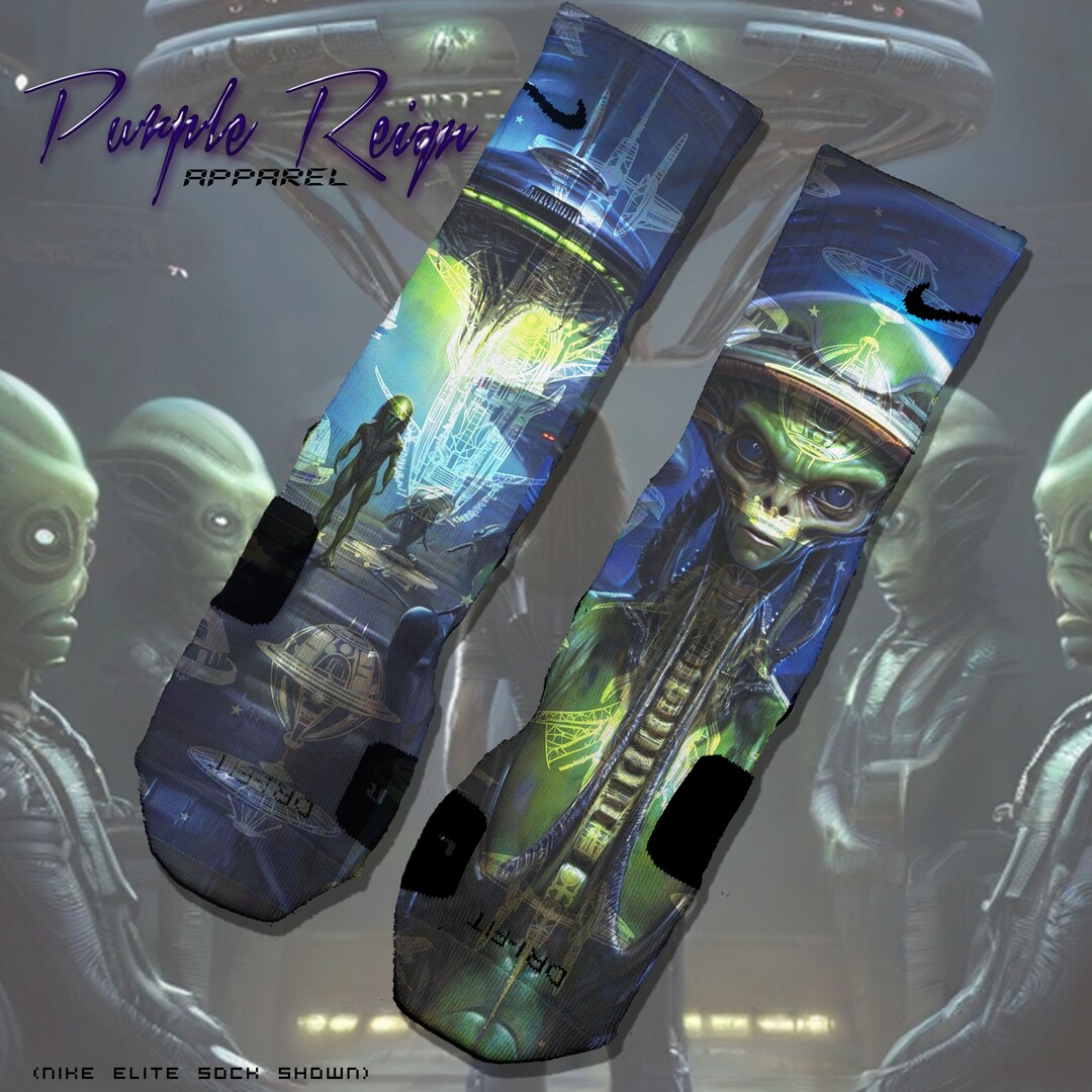 NIKE "alien Area 51" Custom Elite Cosmic Extraterrestrial Intergalactic ...
