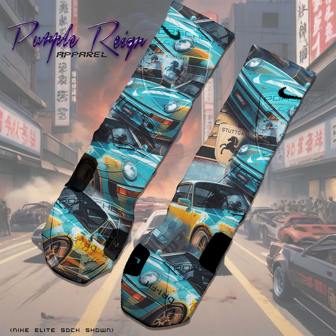 NIKE "porsche Life" Custom Nike Elite Socks Import Porsche Inspired ...