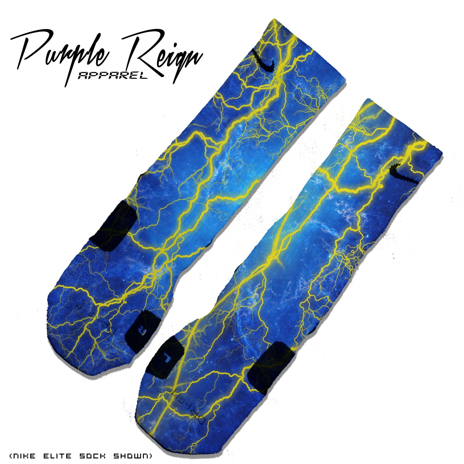 Nike Elite Socks Purple And Yellow
