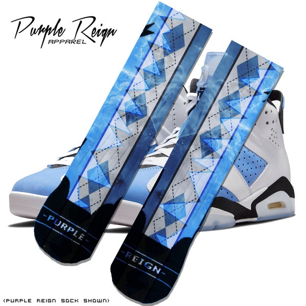 Blue Argyle Socks - Etsy