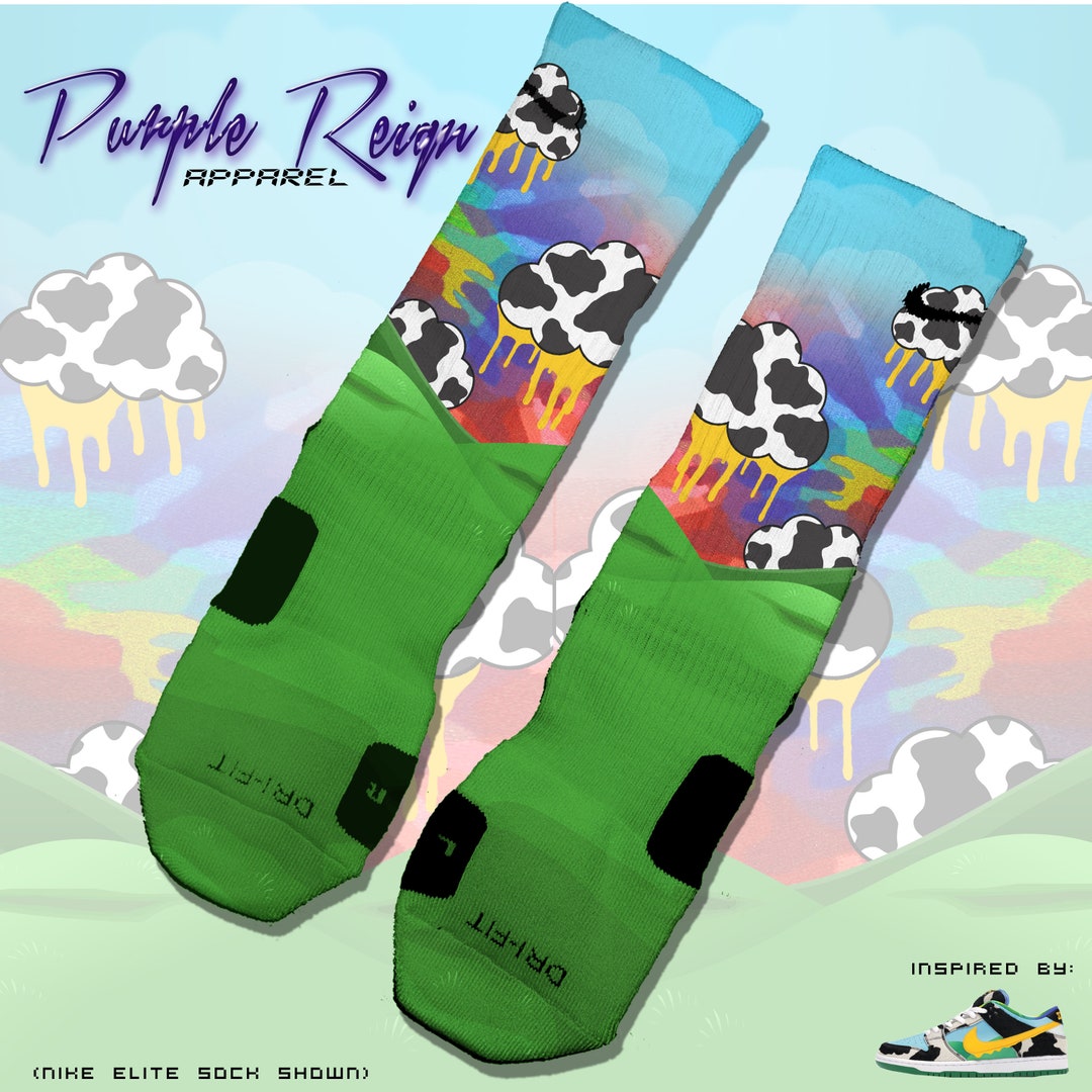 Custom Nike Elite Socks "chunky Dunky" Inspired Matching Ben & Jerrys X ...