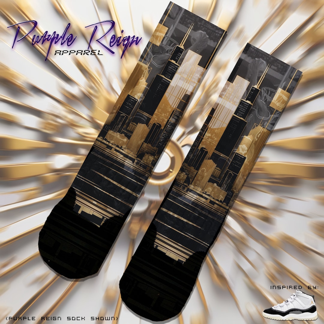 Purple Reign "gratitude" Custom Premium Socks Matching Nike Retro NIKE ...