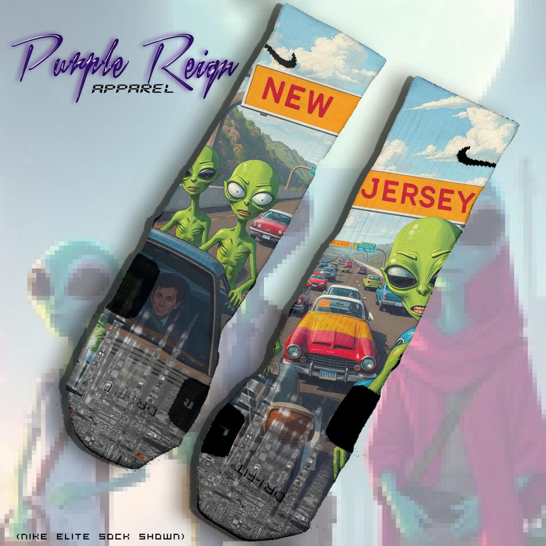 Limited Edition Custom Nike Elite Socks – "new JERSEY Aliens" Inspired ...
