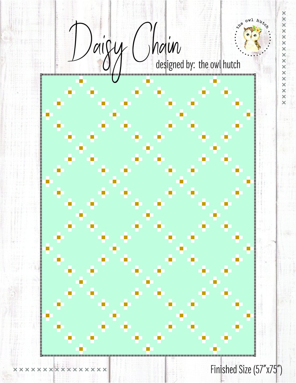 Daisy Chain PDF Quilt Pattern by Theowlhutch | Baby Quilt, Throw and ...