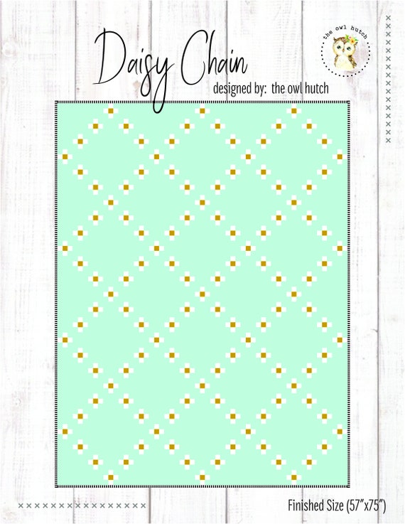 Daisy Chain PDF Quilt Pattern by Theowlhutch Baby Quilt | Etsy