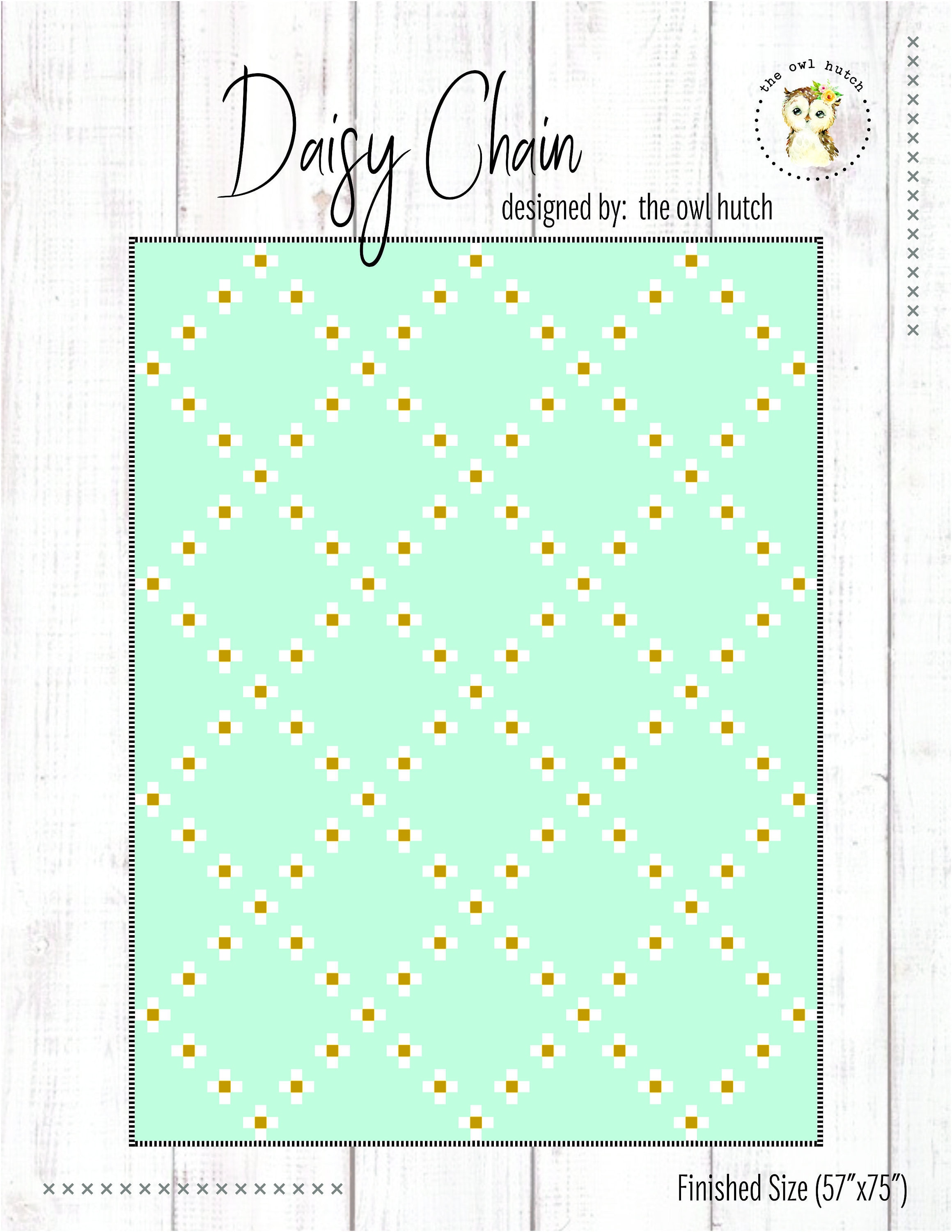 Daisy Chain PDF Quilt Pattern by Theowlhutch | Baby Quilt, Throw and ...