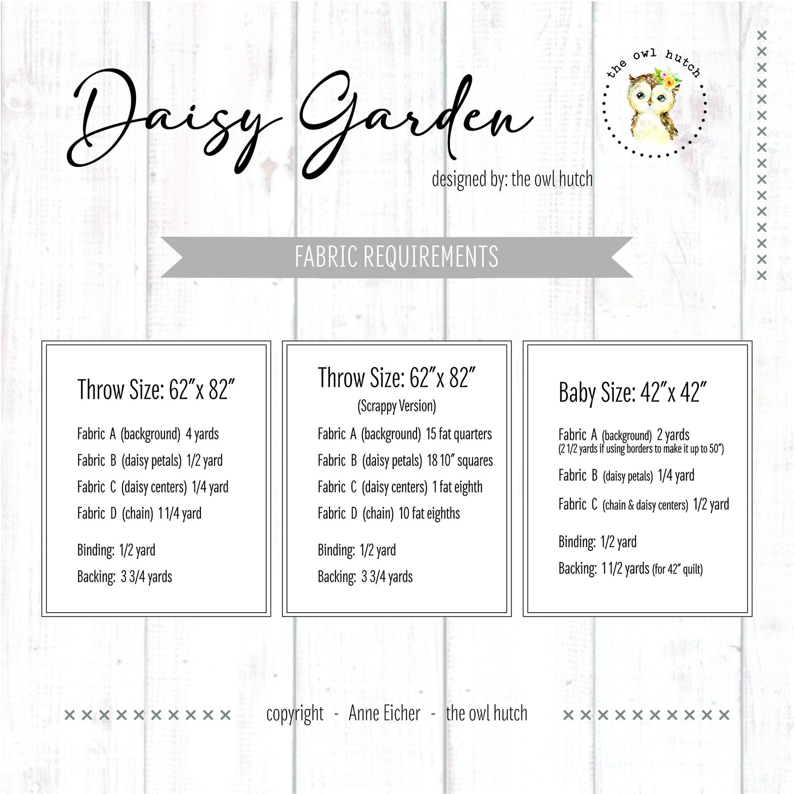 Daisy Garden PDF Quilt Pattern by Theowlhutch | Baby Quilt, Throw Size ...