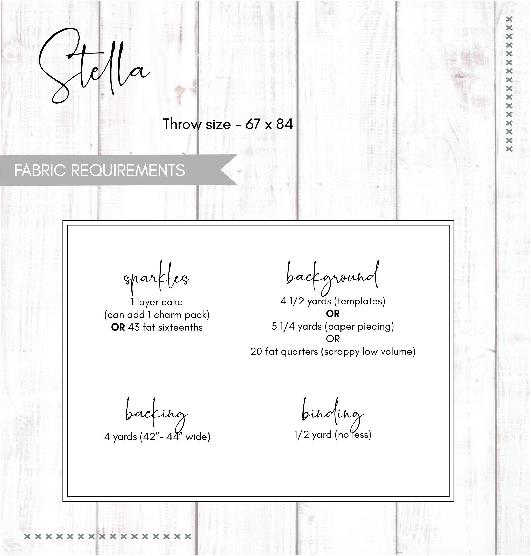 Stella PDF Quilt Pattern by Theowlhutch | A Retro Sparkly Star Quilt ...