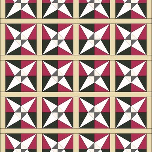 Stella PDF Quilt Pattern by Theowlhutch | A Retro Sparkly Star Quilt ...