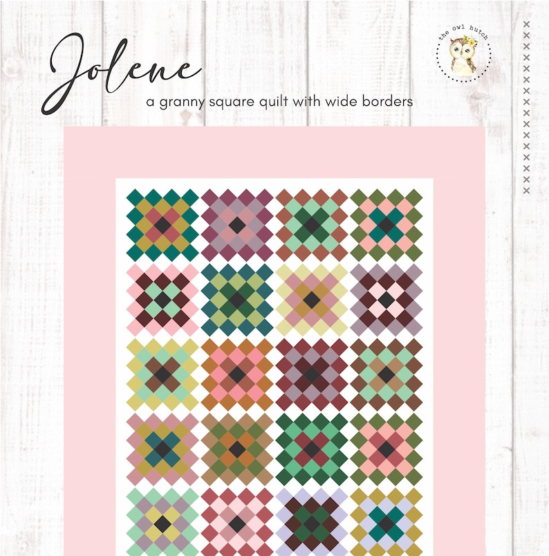Jolene PDF Quilt Pattern by Theowlhutch | A Granny Square Quilt With Wide Borders | Printable ...