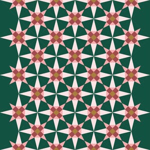 Stella PDF Quilt Pattern by Theowlhutch | A Retro Sparkly Star Quilt ...