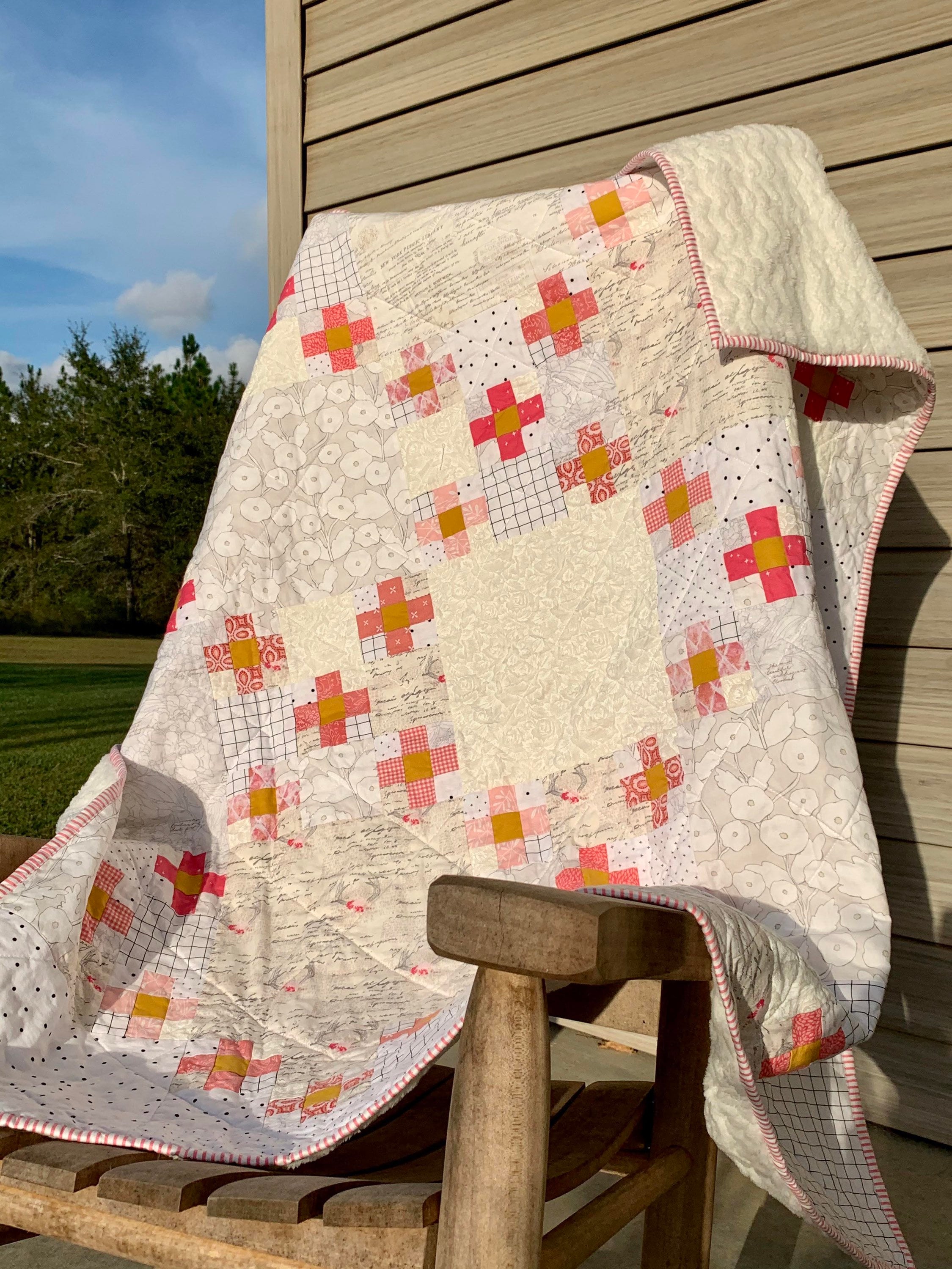 Daisy Chain PDF Quilt Pattern by Theowlhutch Baby Quilt | Etsy