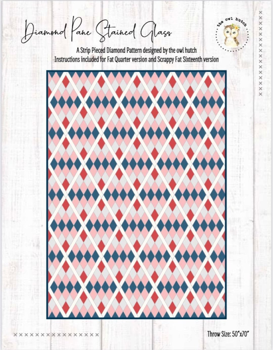 Diamond Pane PDF Quilt Pattern by Theowlhutch - Etsy