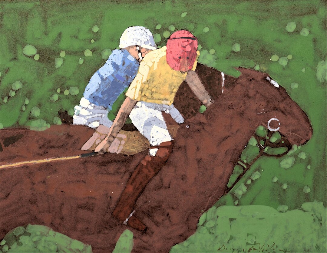 Polo Players Art Print, Equestrian Decor (8x10) - Etsy