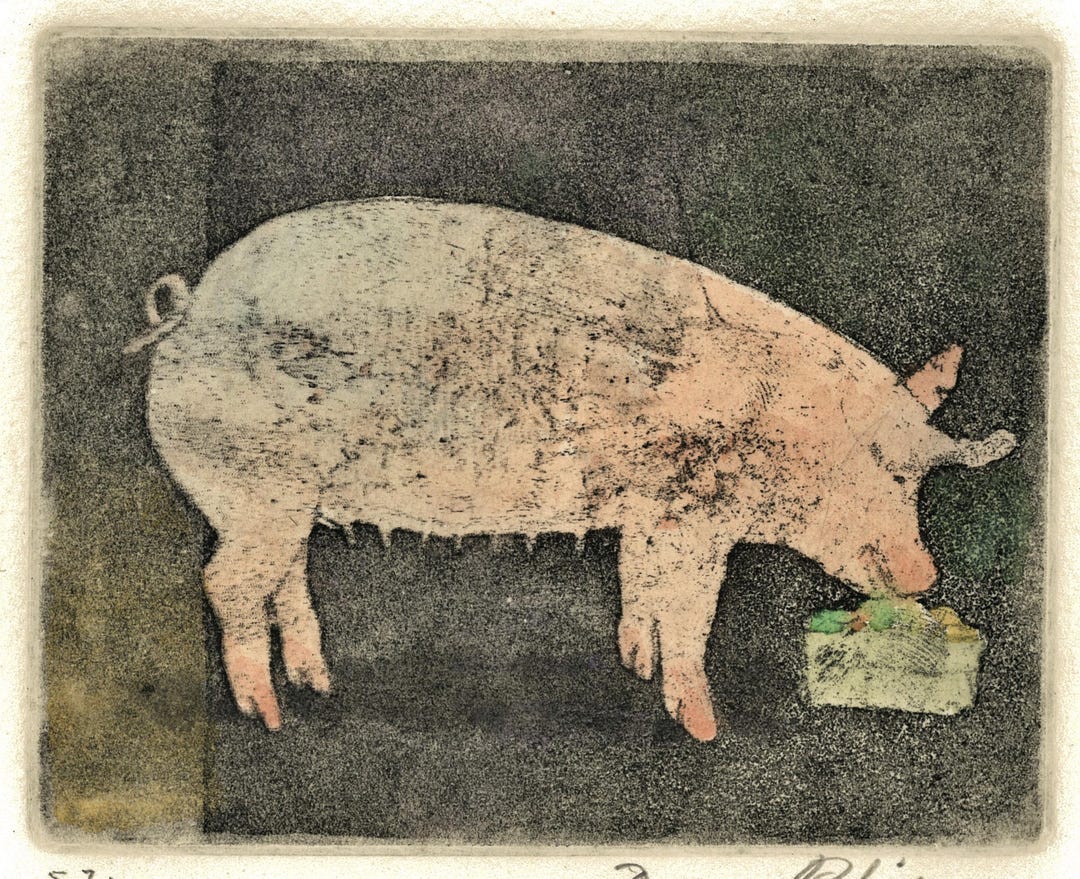 Chow Time /etching - Etsy