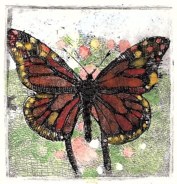 Butterfly / Etching - Etsy