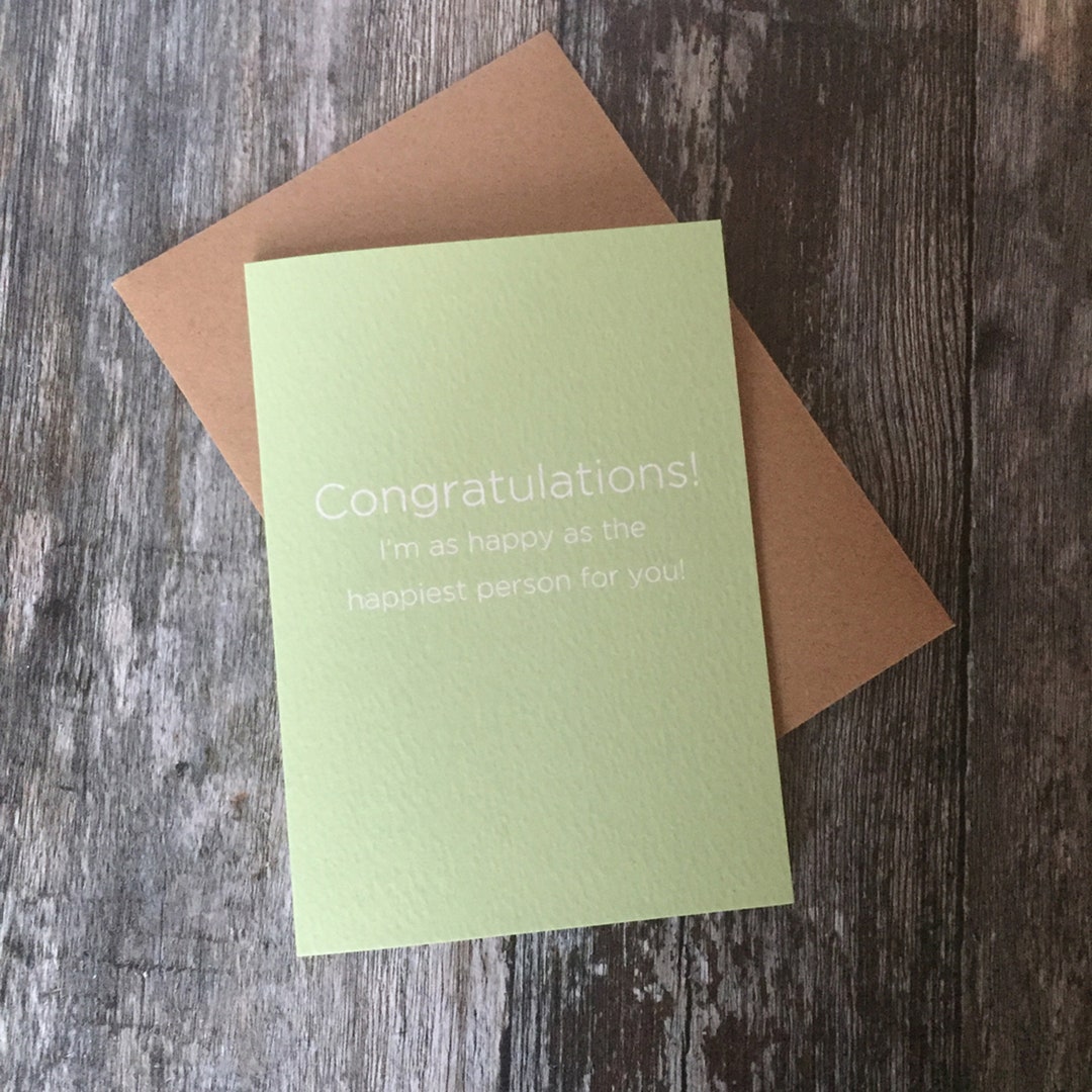 Congratulations Card Congratulations I'm as Happy as the Happiest ...