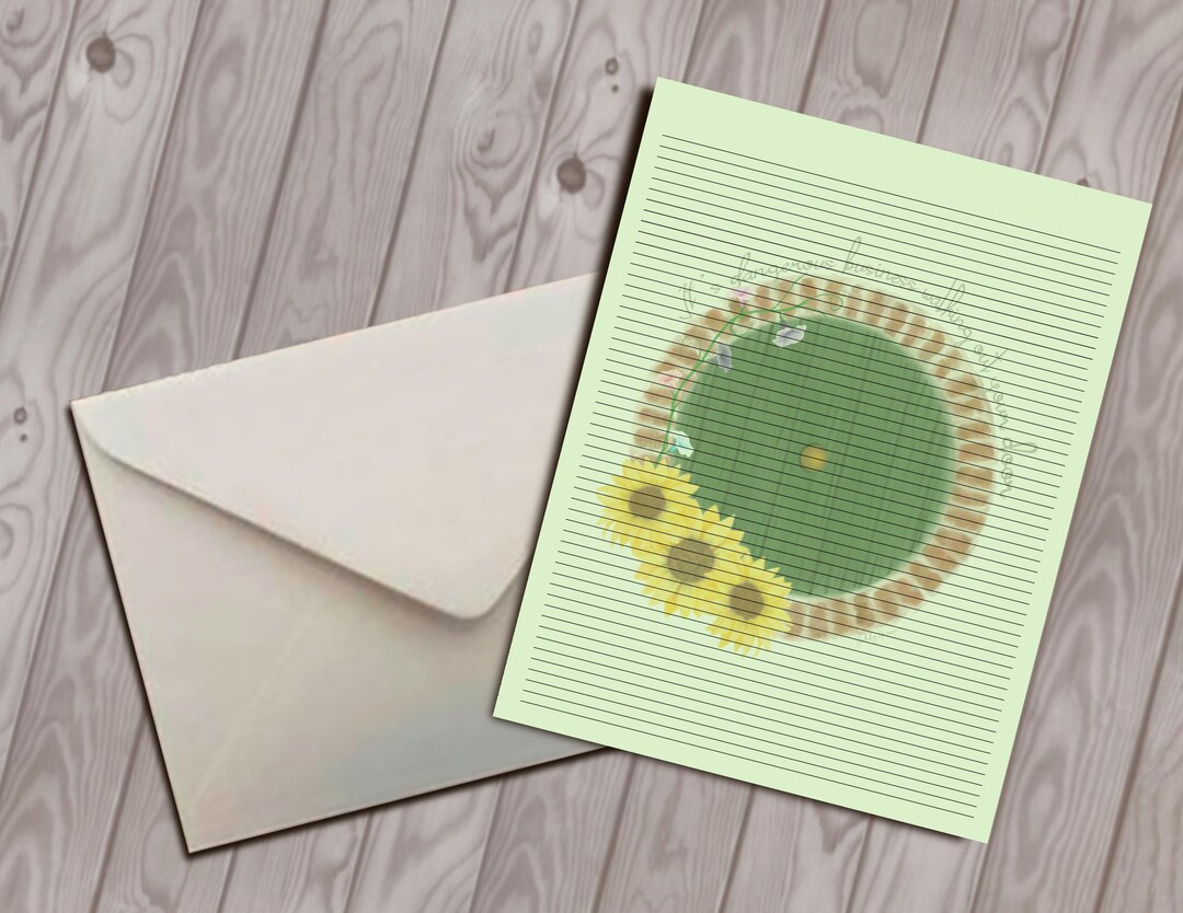 Hobbit Door Stationary With Sunflowers - Etsy