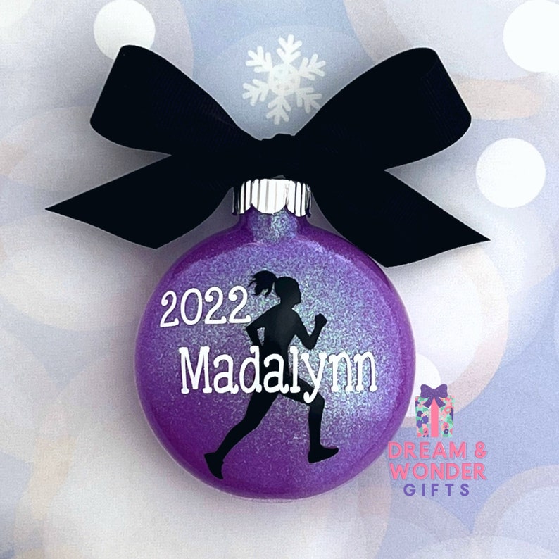 Female Runner Personalized Christmas Ornament - Etsy