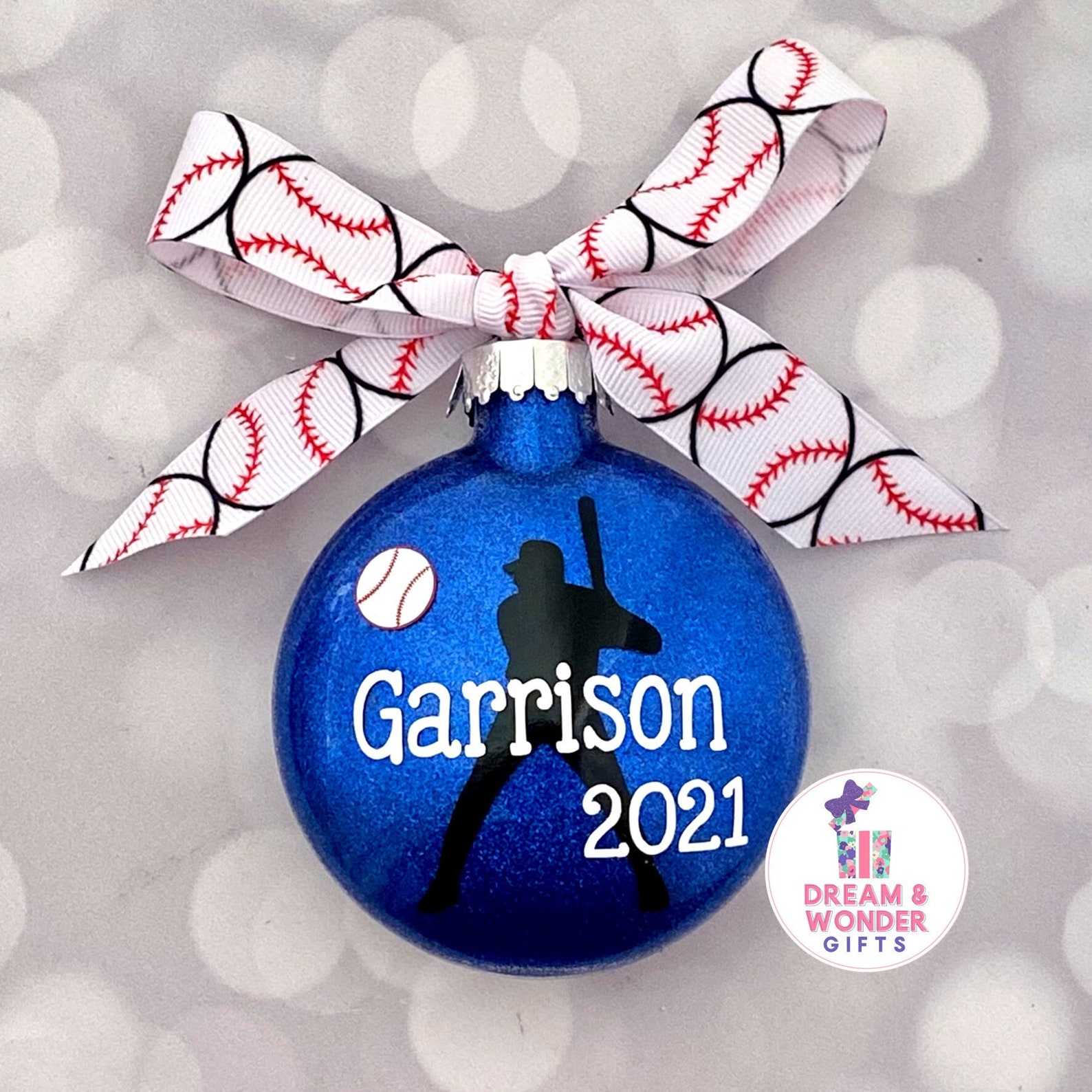 Baseball Player Personalized Christmas Ornament - Etsy