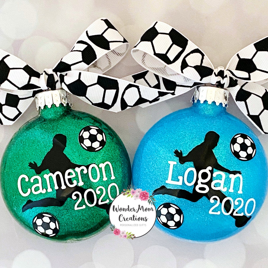 Soccer Personalized Christmas Ornament | Etsy