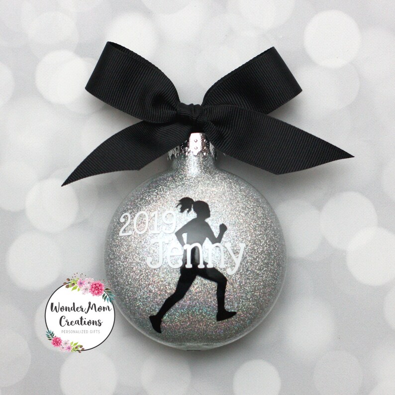 Female Runner Personalized Christmas Ornament | Etsy