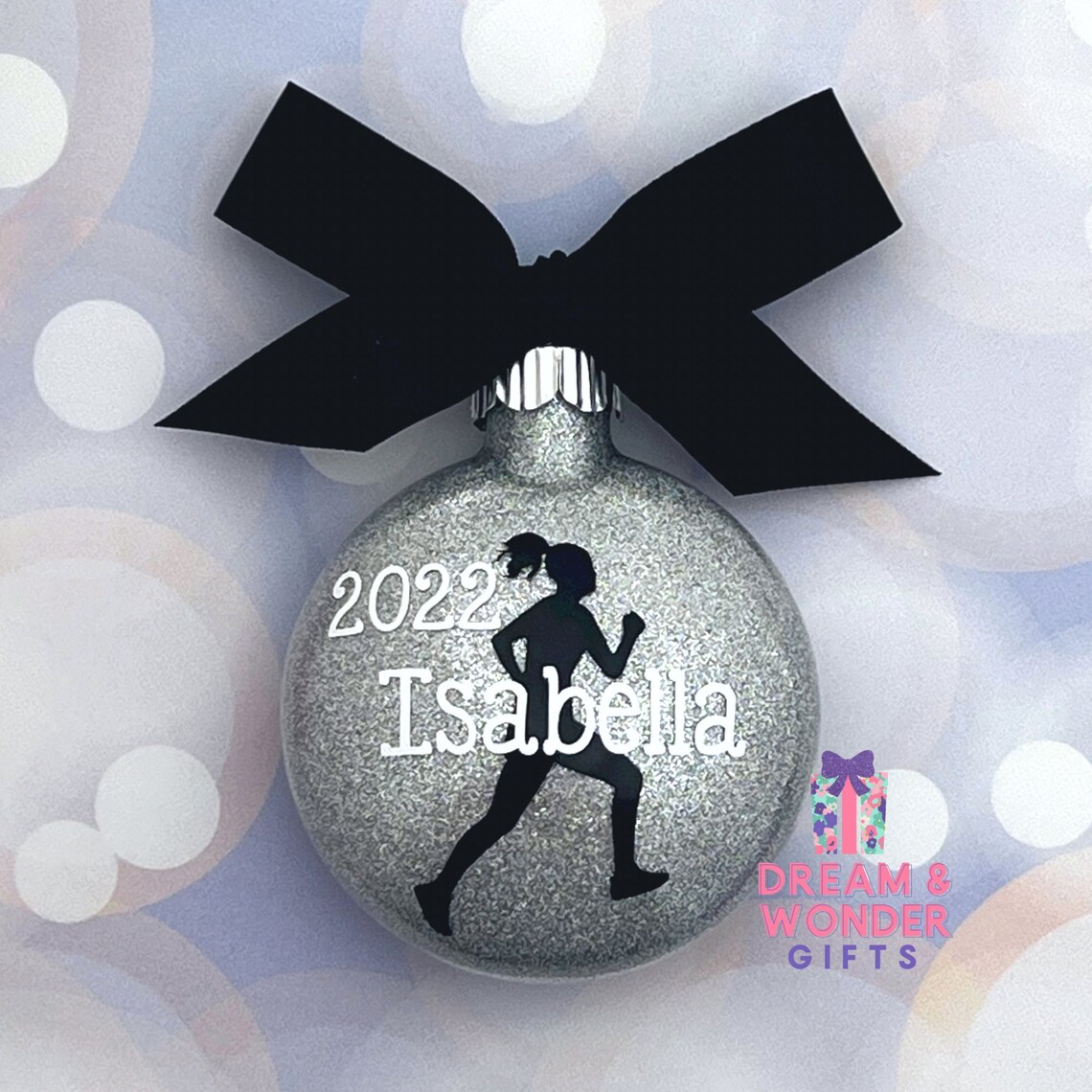Female Runner Personalized Christmas Ornament - Etsy