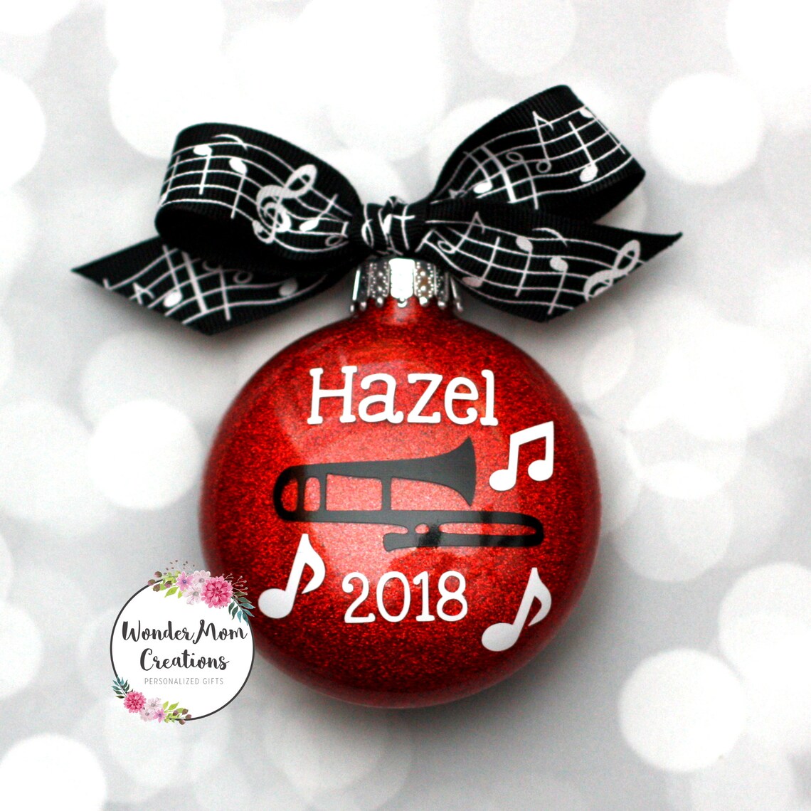 Trombone Personalized Christmas Ornament | Etsy