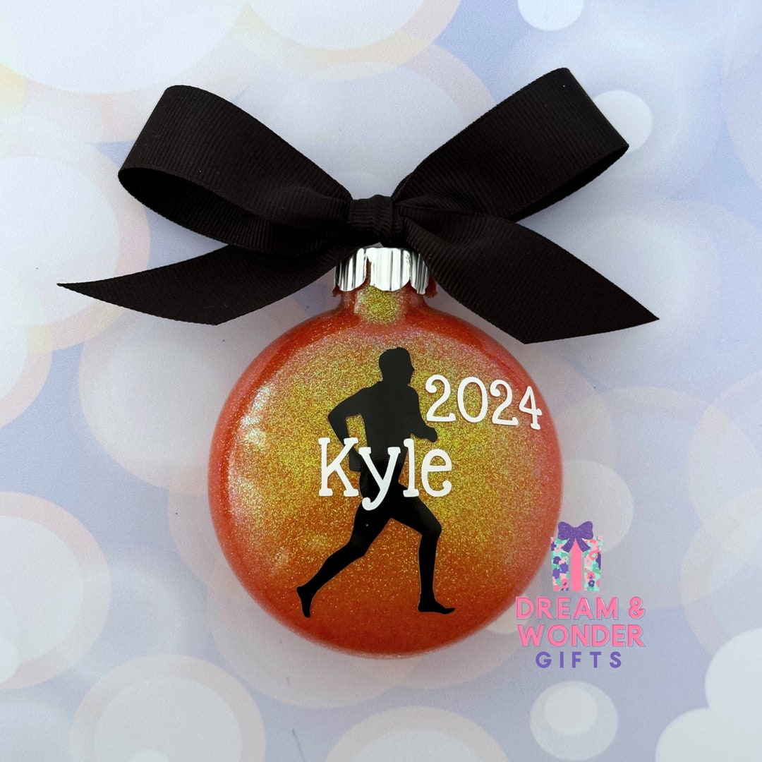 Male Runner Personalized Christmas Ornament - Etsy