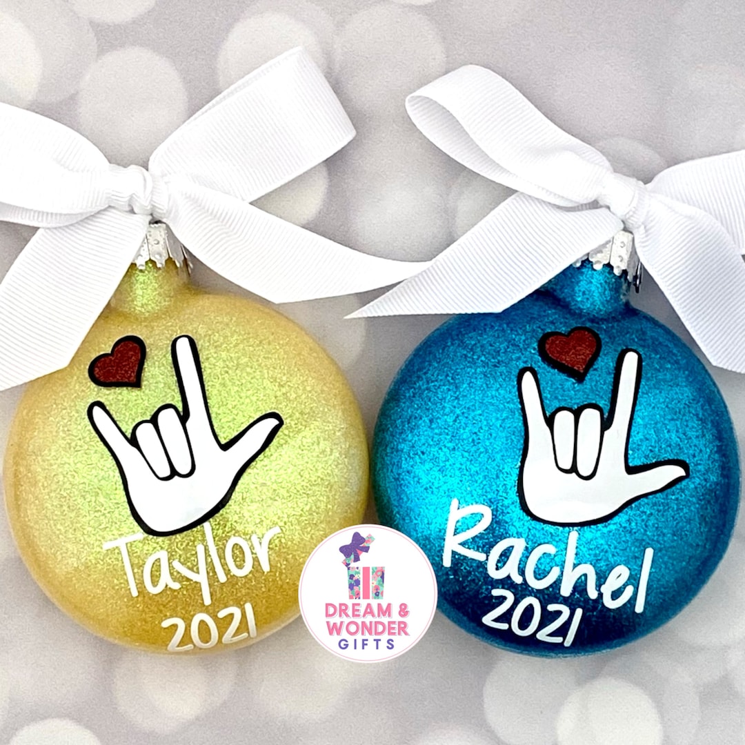 Sign Language Love Personalized Christmas Ornament - Etsy
