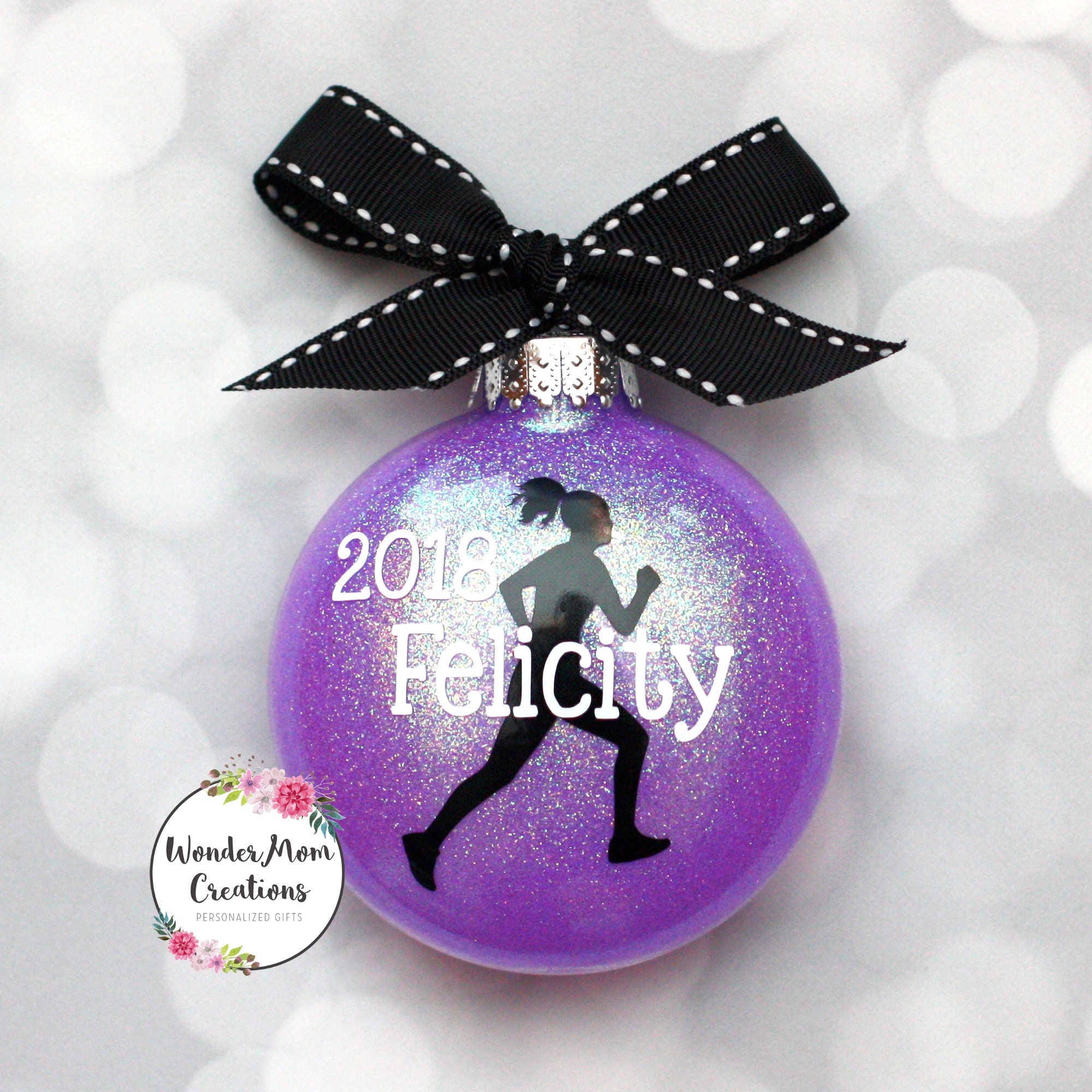 Female Runner Personalized Christmas Ornament Cross Country | Etsy