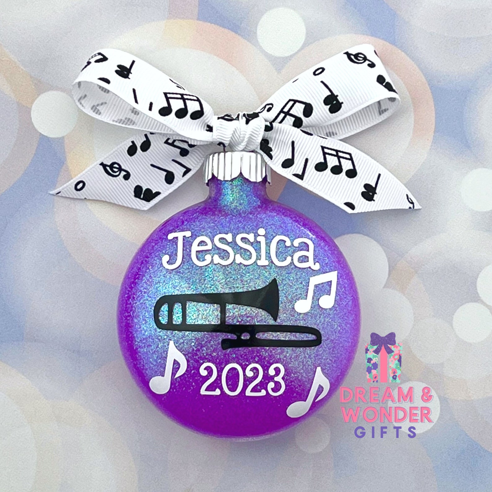 Trombone Personalized Christmas Ornament - Etsy