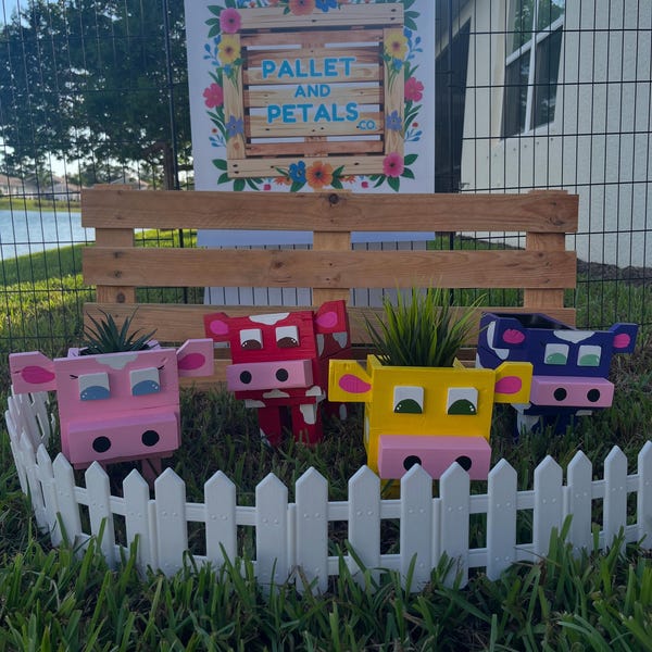 Cow Planter Box - Etsy
